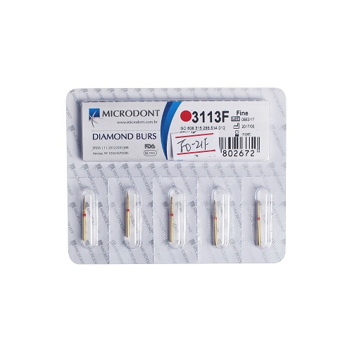 巴西微牙/MICRODONT 金刚砂车针 FO-21F,5支/板