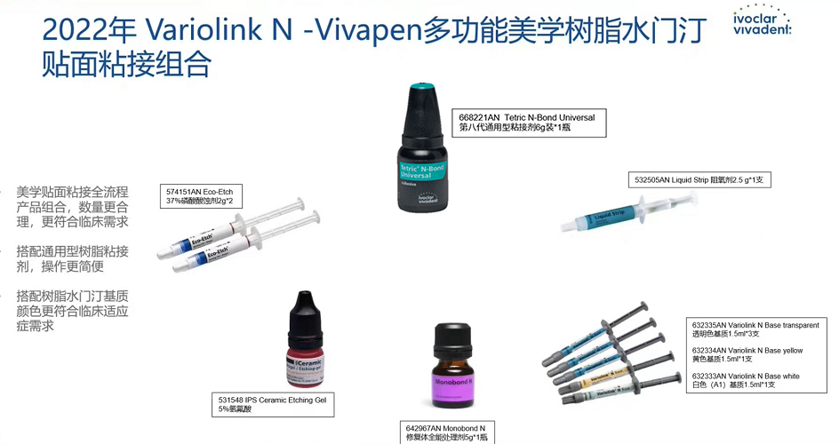 义获嘉伟瓦登特/IvoclarVivadent Variolink®N Professional Set美学树脂水门汀系统专业装-大套装