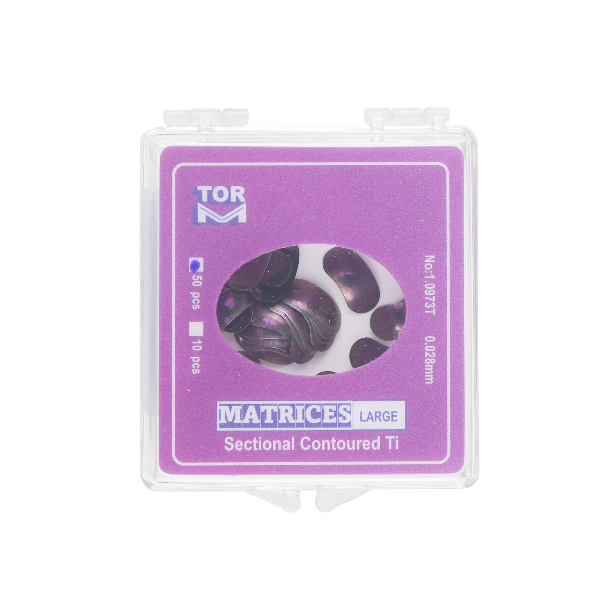 俄罗斯/TORVM拓维亚 钛箔3D豆瓣成型片（大号龈上）补充装 1.0973T，厚度0.028mm,50片/盒